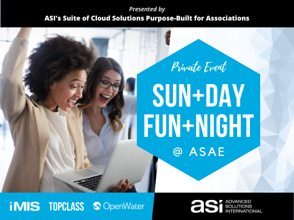 Register Now to Party with iMIS, OpenWater and TopClass at ASAE | ASI