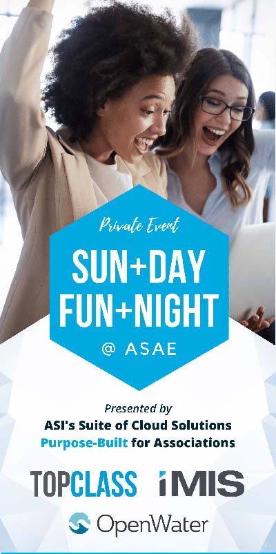 Register Now to Party with iMIS, OpenWater and TopClass at ASAE | ASI